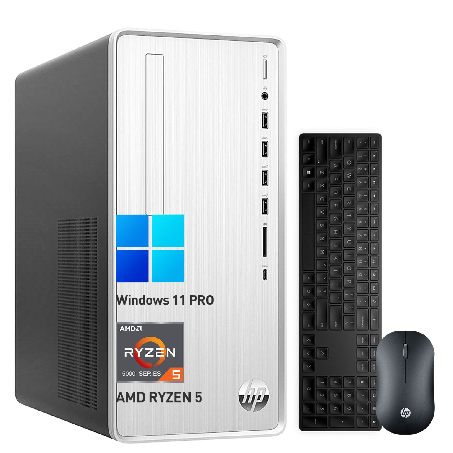 HP Desktop Computer Tower PC, AMD Ryzen 5 Pavilion Desktop Tower for ...